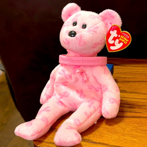 Ty | Toys | Ty Beanie Baby Support Bear W Breast Cancer Awareness ...